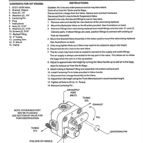 Barksdale/Velvac Height Control and Leveling Control Valves – Dayton ...