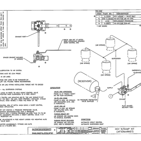 Hendrickson Height Control Valve - VS-228 - Dayton Air Suspension