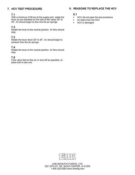Hadley (LINK) Height Control Valve - H00600P - Dayton Air Suspension