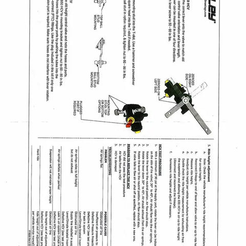 Hadley Height Control and Leveling Control Valves - Dayton Air Suspension